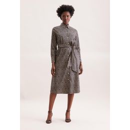 Seidensticker Damen Sommerkleid, schwarz-wei&szlig;, Gr. 44, bedruckt, 100% Baumwolle, Kleider, 1/1 Druck