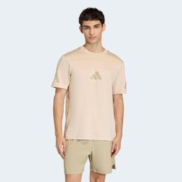 Herren T-Shirt "M Z.N.E. TEE", beige, Gr. L, adidas Sportswear, Obermaterial: 100% Baumwolle, Shirts, sportlicher Stil, Kurzarm, aus Baumwolle, ohne