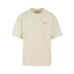 Karl Kani Herren T-Shirt "Karl Kani Kani Script Emblem T-Shirt", beige, Gr. M, bedruckt, 100% Baumwolle, Shirts