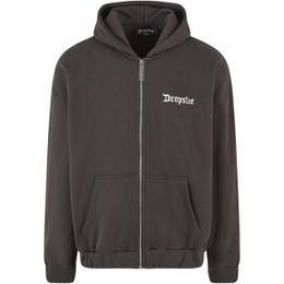 DROPSIZE Herren Kapuzensweatshirt "Dropsize Herren Super Heavy Oversize Blank Zip Hoodie", schwarz, Gr. L, 70% Baumwolle, 30% Polyester, Sweatshirts