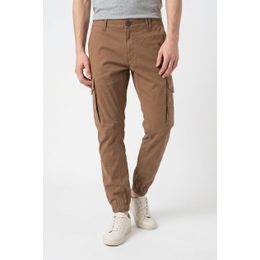 Jack & Jones JACK & JONES Herren Cargohose "PAUL FLAKE", braun, Gr. 34, unifarben, Web, Obermaterial: 98% Baumwolle, 2% Elasthan, Hosen, Baumwollmischung, regular