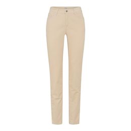 Brax Damen 5-Pocket-Hose "Style MARY", beige, Gr. 46, Web, 75% Baumwolle, 24% Lyocell, 1% Elasthan, Hosen