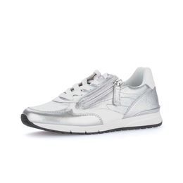 Gabor Damen Sneaker "Sneaker low", Gr. 39, silber, Schuhe