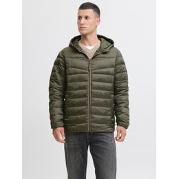 Jack & Jones JACK & JONES Herren Steppjacke "JJWEST LIGHT PUFFER HOOD", gr&uuml;n, Gr. L, unifarben, Steppware, Obermaterial: 100% Nylon, Jacken