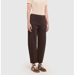 MAC Damen Relaxhose "Baggy Smart Jerseyhose", braun, Gr. 38, unifarben, Web, Obermaterial: 63% Viskose, 33% Polyamid, 4% Elasthan, Hosen, im