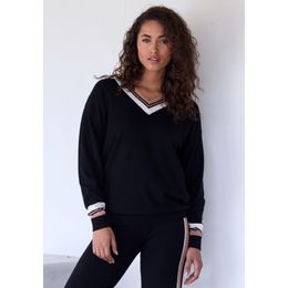 Damen Strickpullover, French Connection, Gr. 36, schwarz, Feinstrick, Obermaterial: 50% Viskose, 28% Polyester, 22% Polyamid, unifarben mit