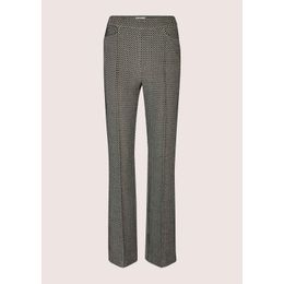 Madeleine Mode MADELEINE Damen Jerseyhose "Stoffhose Jacquardhose mit geradem Schnitt", schwarz, Modern, Gr. 19, Obermaterial: 60% Polyester PES. 30% Viskose CV. 9%