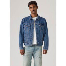 Levi's LEVI'S Herren Jeansjacke "VINTAGE FIT TRUCKER JKT", blau, Gr. S, unifarben, Denim/Jeans, Obermaterial: 100% Baumwolle, Jacken, mit Knopfleiste