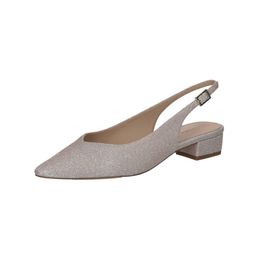 Peter Kaiser Damen Slingpumps "Peter Kaiser Pumps Textil", Gr. 36, silber, Textil, Schuhe