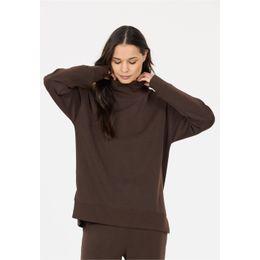 ENDURANCE ATHLECIA ATHLECIA Damen Sweatshirt "Yunes", braun, Gr. 40, unifarben, 35% Modal, 59% Polyester, 6% Elasthan, Sweatshirts, im klassischen Design
