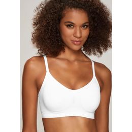 Damen Bralette-BH "BH ohne B&uuml;gel, Push-up-BH, Bralette", NUANCE BY LASCANA, Gr. M, wei&szlig;, Microtouch, Obermaterial: 82% Polyamid, 18% Elasthan, Basic,