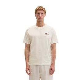 Marc O'Polo MARC O'POLO Herren T-Shirt "mit saisonalem R&uuml;ckenprint", beige, Basic, Gr. XXL, unifarben, Obermaterial: 100% Baumwolle, Shirts