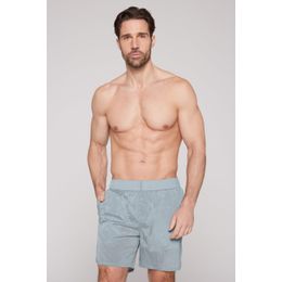 CMPD Herren Badeshorts, grau, Gr. S, gl&auml;nzend, Polyamid, Badehosen, mit Einschubtaschen & einer Ges&auml;&szlig;tasche