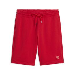 Puma Damen Sporthose "Essentials Elevated 9" Shorts Herren"for all time rot, Gr. S, unifarben, Obermaterial: 100% Baumwolle. Tasche &ndash; Oben: 100%
