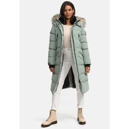 Marikoo Damen Parka "Schneesternchen"smokey mint, Gr. XS, Obermaterial: 100% Polyester. Innenseite: 100% Polyester. Fellimitat: 100% Polyester,