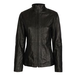 Bugatti Damen Lederjacke "BULady-105", schwarz, Gr. 44, uni, Obermaterial: 100% Lammleder LEL. Futter: 100% Polyester PES. 100% Polyester PES.,