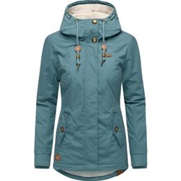 Ragwear Damen Winterjacke "Monade", blau, Gr. L, Obermaterial: 65% Polyester, 35% Baumwolle. Futter: 100% Polyester. Wattierung: 100% Polyester,