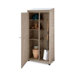 Tchibo - Gro&szlig;er Gartenschrank - 70x38x157cm - silber -