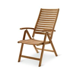 Tchibo - Hochlehner-Teakstuhl 6-fach verstellbar - 56x71x74,5cm - naturfarben -