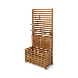Tchibo - Balkon-Sichtschutzbank - 80x40x170cm - schwarz -