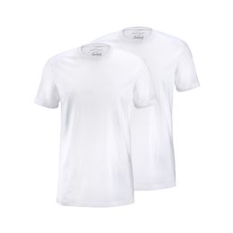 Tchibo - 2 T-Shirts mit Rundhalsausschnitt - Herren - Gr. L - wei&szlig;