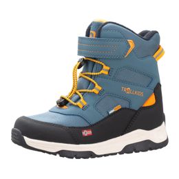 Trollkids Damen Winterstiefel "KIDS LOFOTEN WINTER BOOTS PRO", Gr. 32, blau, Synthetik, Textil, Schuhe, wasserdicht, profilierte Gummilaufsohle, f&uuml;r