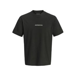Jack & Jones JACK & JONES Herren T-Shirt "JCOECHO GRAPHIC BACK PRINT SS TEE CN FST", schwarz, Gr. XS, bedruckt, Jersey, Obermaterial: 100% Baumwolle, Shirts,