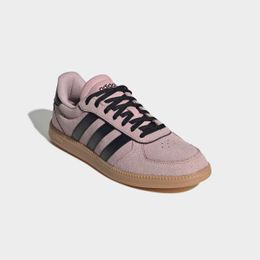 Damen Sneaker "BREAKNET SLEEK", adidas Sportswear, Gr. 37dual lila, core schwarz, gum 3, Leder, Synthetik, Schuhe, inspiriert vom Design des adidas