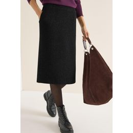 Cecil Damen Midirock, schwarz, Gr. XXL, unifarben, Stoff, 70% Polyester, 23% Viskose, 4% metallisierte Fasern, 3% Elasthan, R&ouml;cke, mit Glitzerdetails