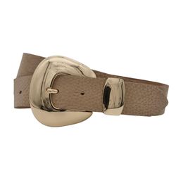AnnaMatoni Damen Lederg&uuml;rtel "AnnaMatoni AnnaMatoni Damen Lederg&uuml;rtel mit dekorativer", beige, Gr. 85, 100% Leder, G&uuml;rtel