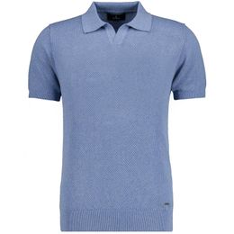 Ragman Herren Poloshirt, blau, Gr. L, Feinstrick, Baumwolle, Shirts