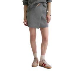Marc O'Polo MARC O'POLO Damen Jerseyrock "aus Bio-Baumwolle-Mix", grau, Gr. 42, unifarben, Obermaterial: 91% Baumwolle, 9% Polyester, R&ouml;cke