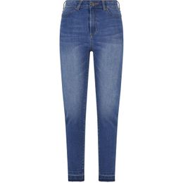 Urban Classics Damen Bequeme Jeans "Urban Classics Damen Skinny Fit Jeans", blau, Gr. 27, unifarben, 98% Baumwolle, 2% Elasthan, Jeans