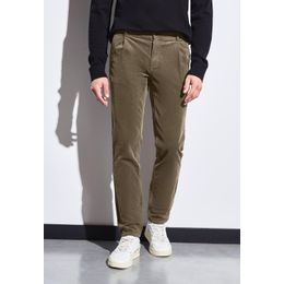 Street One MEN Herren Cordhose, braun, Gr. 38, unifarben, Cord, 98% Baumwolle, 2% Elasthan, Hosen, Middle Waist