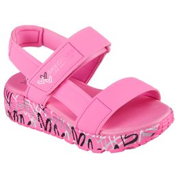 Skechers M&auml;dchen Sandale "UNO LITE SANDAL-SUNNY LOVE", Gr. 27pink, multi, Synthetik, kontrastfarbene Details, Schuhe, Sommerschuh, Klettschuh mit