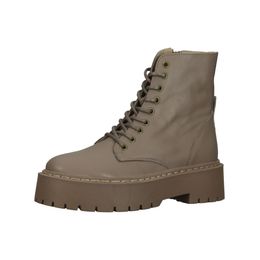 Steve Madden Damen Schn&uuml;rstiefelette "Steve Madden Stiefelette Lederimitat", Gr. 40, beige, Lederimitat, Schuhe