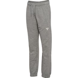 Hummel Jungen Sweathose "HMlJR REG TUKAS PANTS"grau melange, Gr. 122, Obermaterial: 97% Baumwolle, 3% Elasthan, Hosen, f&uuml;r Kinder, mit Seitentaschen,