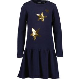 Blue Seven M&auml;dchen Strickkleid "Strickkleid", blau, Gr. 134, 100% Baumwolle, Kleider