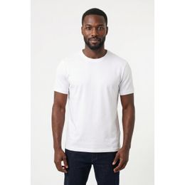 Pierre Cardin Herren T-Shirt "T-shirt RH", wei&szlig;, Gr. XXL, unifarben, Jersey, Obermaterial: 100% Baumwolle, Shirts, mit Logo Stickerei