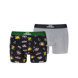 Levi's LEVI'S Herren Boxershorts "LEVIS MEN FRUITY AOP BOXER BRIEF 2P", Gr. S, bunt, Single Jersey, Obermaterial: 95% Baumwolle, 5% Elasthan, Unterhosen