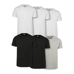 Urban Classics Herren T-Shirt "Urban Classics Herren Basic Tee 6-Pack", wei&szlig;, Gr. M, unifarben, 100% Baumwolle, Shirts