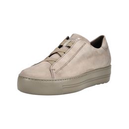 Paul Green Damen Plateausneaker "Paul Green Sneaker Nubukleder", Gr. 35,5, beige, Nubukleder, Schuhe