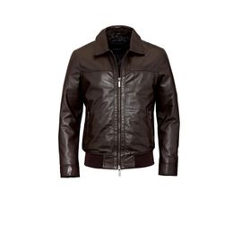 Bugatti Herren Lederjacke "BUDANTE", braun, Gr. 54, uni, Obermaterial: 100% Lammleder LEL. Futter: 100% Polyester PES. 100% Polyester PES., Jacken,