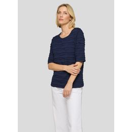 Rabe Damen Print-Shirt "T-Shirt", blau, Gr. 36, unifarben, 68% Viskose, 28% Polyester, 4% Elasthan, Shirts