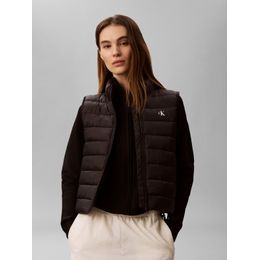 Damen Steppweste, schwarz, Gr. XS, Calvin Klein Jeans, unifarben, Web, Obermaterial: 100% Polypropylen, Westen, Stehkragen, kurze Form, wattiert