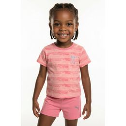 Puma M&auml;dchen Trainingsanzug "X GABBY'S DOLLHOUSE MINICATS TEE AND SHORTS SET INF"wild pink, Gr. 80, bedruckt, Jersey, Obermaterial: 100% Baumwolle.