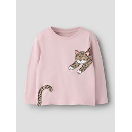 name it M&auml;dchen Langarmshirt "NMFLAUREN LS NREG TOP"violet ice, Gr. 110, bedruckt, Jersey, Obermaterial: 100% Baumwolle, Shirts, Baumwolle, regular