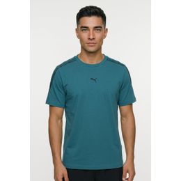 Puma Herren T-Shirt "ESS TAPE TEE", gr&uuml;n, Gr. XL, unifarben, Jersey, Obermaterial: 100% Baumwolle, Shirts, Regular Fit, Kurzarm, f&uuml;r sportlichen