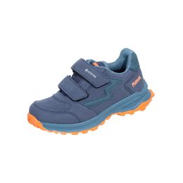 Meindl Kinder Wanderschuh "Meindl Otago Junior GTX petrol/orange", Gr. 28, blau, Veloursleder, mehrfarbig, Schuhe, Herausnehmbares Best-Fit-Fu&szlig;bett