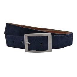 AnnaMatoni Damen Lederg&uuml;rtel "AnnaMatoni Damen Lederg&uuml;rtel hochwertiges Velour Leder 3cm echt", blau, Gr. 90, 100% Leder, G&uuml;rtel